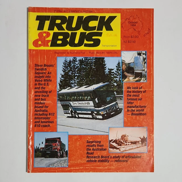 TRUCK & BUS TRANSPORTATION Vintage Australian Magazine October 1984 Vol ...