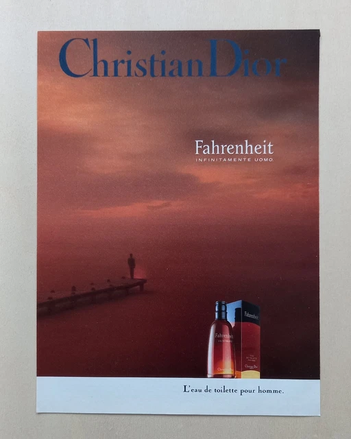 PUBBLICITÀ RITAGLIO ITALIA 1994 Profumo CHRISTIAN DIOR Fahrenheit pour ...