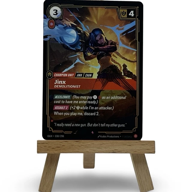 LEAGUE OF LEGENDS Riftbound TCG Jinx Demolitionist Champion Unit OGN ...