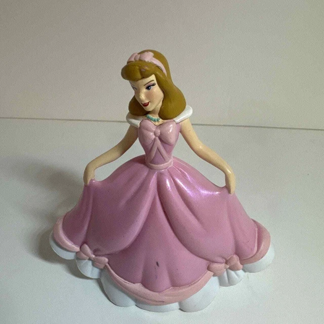 DISNEY FIGURE CAKE Topper Princess Cinderella Pink Dress PVC 4" £9.18 ...