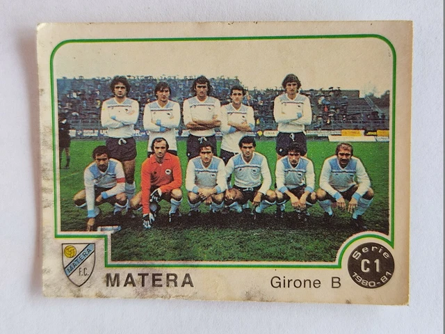 FIGURINA CALCIATORI PANINI 1980/81 MATERA SQUADRA n 493 DISCRETA CON ...