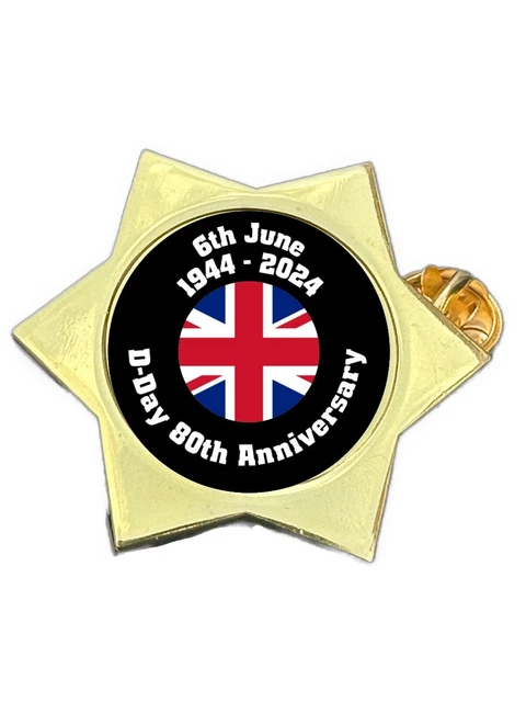 D-DAY LANDINGS 80TH Anniversary Gold Star Lapel Pin Badge EUR 7,10 ...