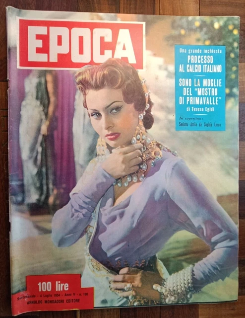 SOPHIA LOREN FROM Epoca Magazine Of 1954-Ref.13044 £20.76 - PicClick UK