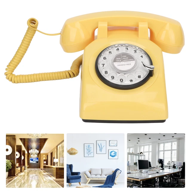NEW RETRO DIAL Telephone Classic Simulation Vintage Mechanical Ringer ...