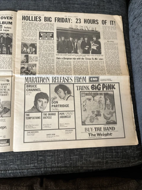 NME MAGAZINE 5 Oct 1968 Cream Cover Ad Noel Redding see Contents £14.99 ...