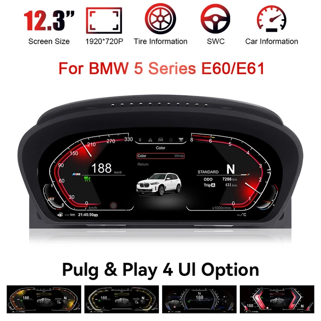 BMW E60/E61 DIGITAL Cockpit Instrument Cluster with Speedometer ...