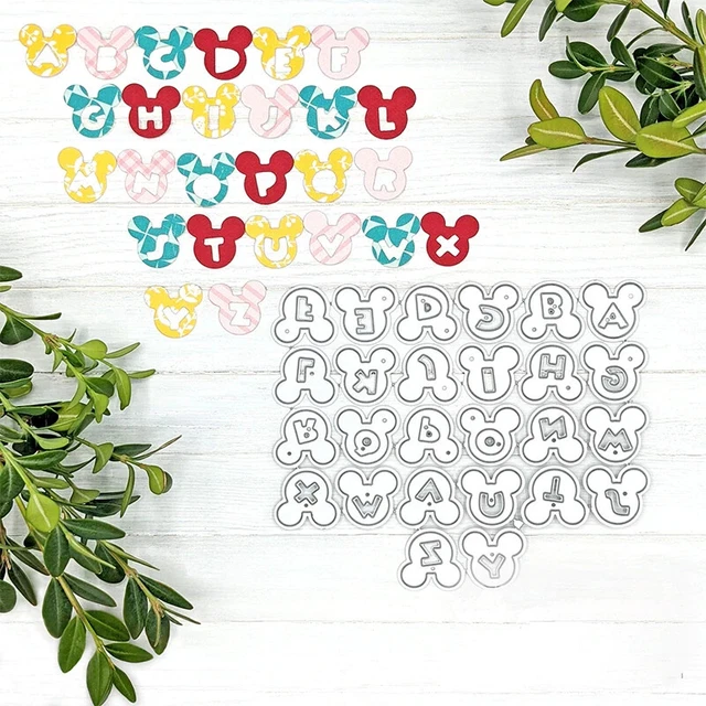 DISNEY ALPHABET LETTERS Letter Mickey Cut Mouse Craft Dies Die Metal ...