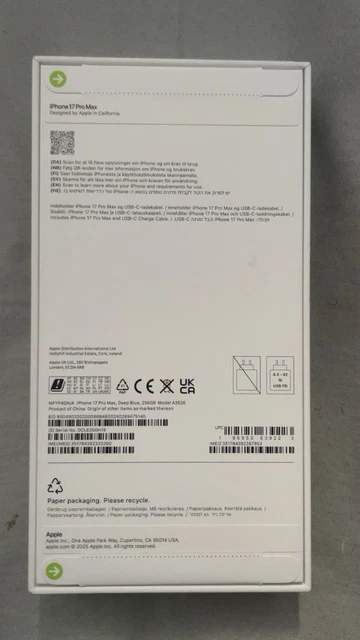 (DEEP BLUE) APPLE iPhone 17 Pro Max (256GB) AMAZING CONDITION -New ...