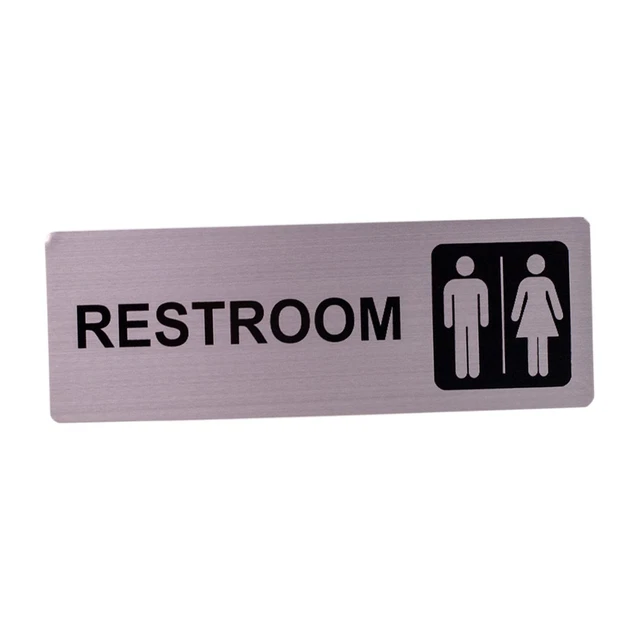 BATHROOM DOOR SIGN Toilet Symbol Sign for Malls Shopping Mall Business ...