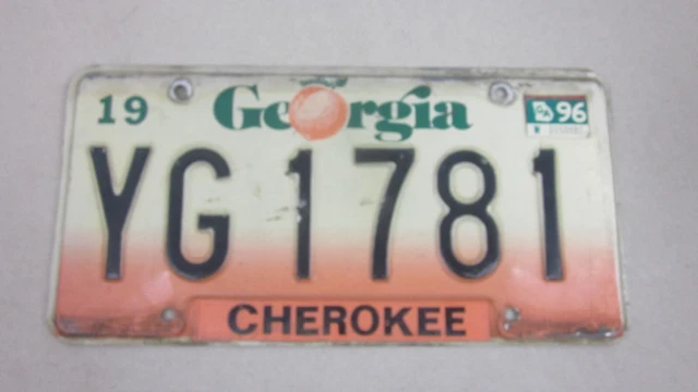 GEORGIA 1985 LICENCE/NUMBER plate US/United States/USA/American QE 4558 ...