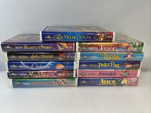 LOT DISNEY VHS Black Diamond Animated Movie Classics 11 Video Tapes ...