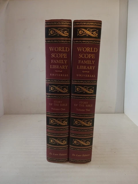 WORLD SCOPE FAMILY LIBRARY STORY OF THE BIBLE-Volumes (1 and 2)1957 £33 ...