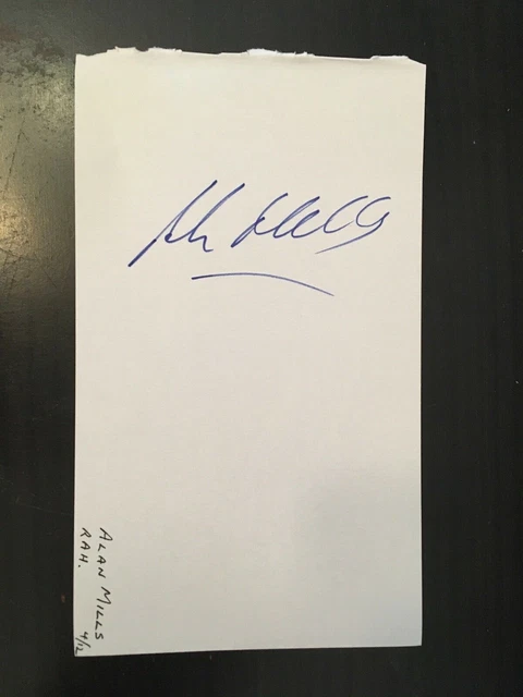ALAN MILLS - Wimbledon Tournament Referee - Signed Album Page £10.00 ...