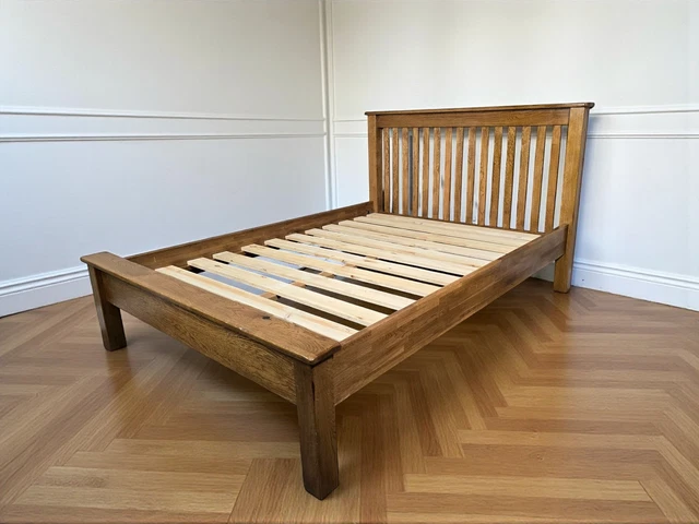 A SOLID GOLDEN Oak Modern Double Bed Frame ~Delivery Available~ £140.00 ...