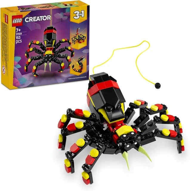 LEGO CREATOR 3IN1 Wild Animals: Surprising Spider Toy for 7+ Year Old ...