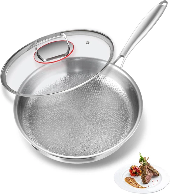 STAINLESS STEEL PAN 28Cm, 5-Ply Clad Stainless Steel Frying Pan with ...