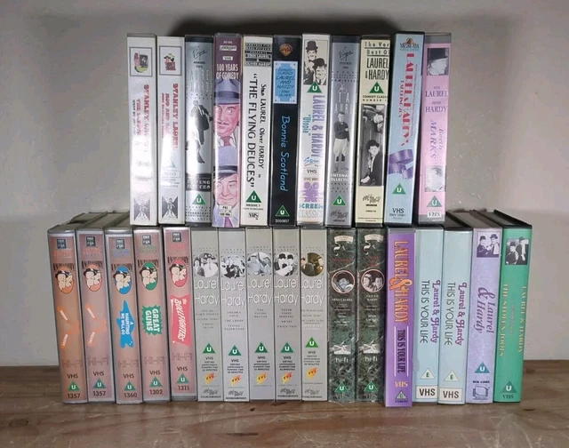 LAUREL & HARDY VHS Job Lot Bundle Slapstick Comedy Classics 28 VHS ...