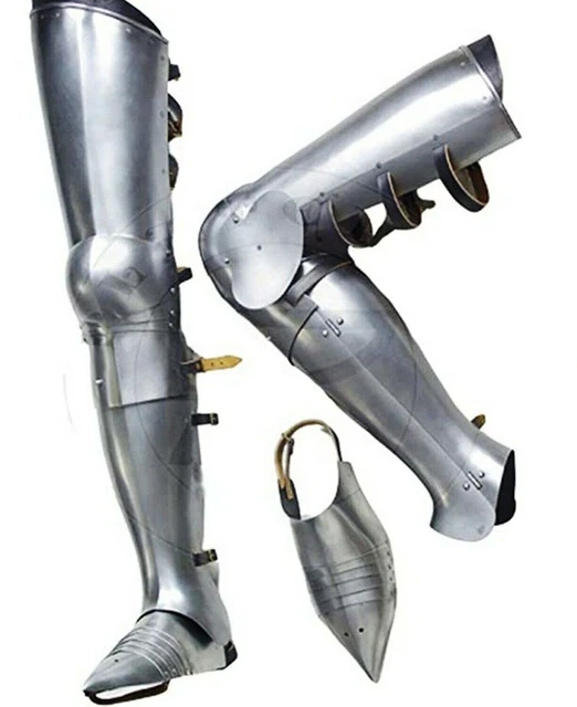 MEDIEVAL ARMOR LEGS Knight Gothic Greaves Armor leg guard LARP Warrior ...