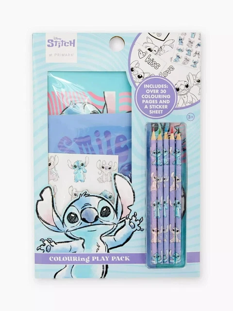 DISNEY LILO & Stitch Colouring Play Pack Set Kids Mini Pad Sticker Xmas ...