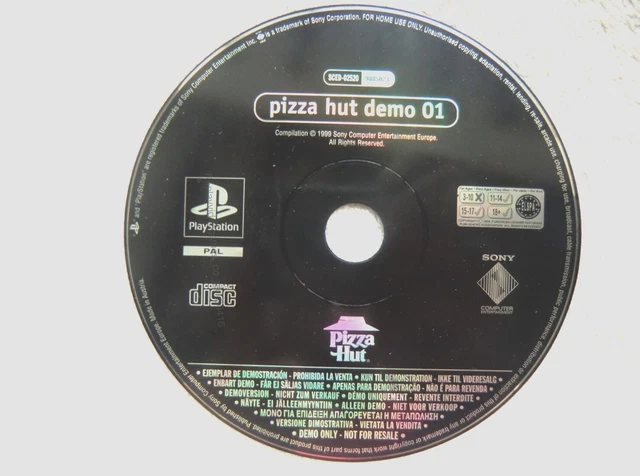 80416 PIZZA HUT Demo 01 - Sony PS1 Playstation 1 (1999) SCED 02520 £9. ...