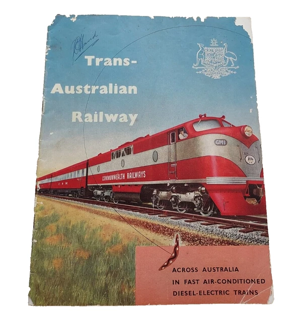 VINTAGE BROCHURE TRANS-AUSTRALIAN Railway Circa 1958 Pictures ...