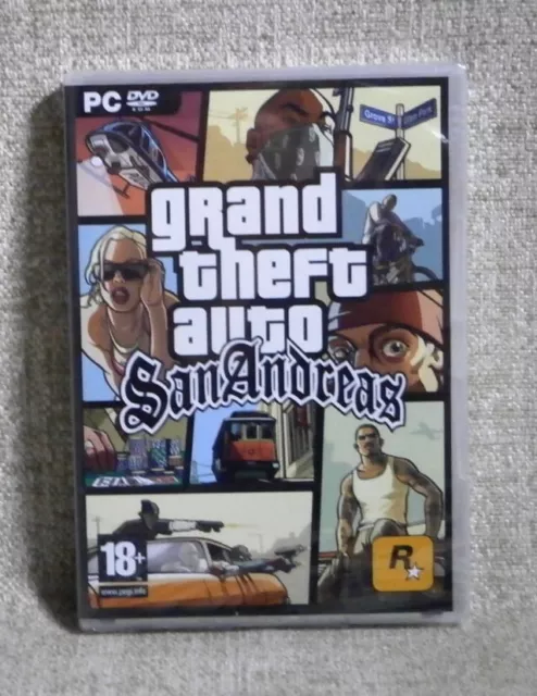 GRAND THEFT AUTO San Andreas PC DVD ROM neuf scellé 2005-07 Rockstar ...