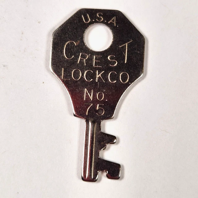 VINTAGE KEY CREST Lock Co No. 75 USA KY79 $6.30 - PicClick