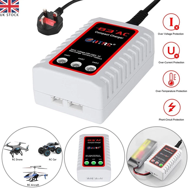 B3 AC LIPO Battery Balance Compact Charger for 7.4/11.1V 2S 3S LiPo ...