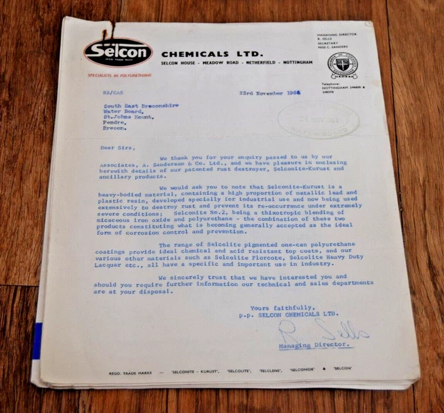 SELCON CHEMICALS DATA sheet Netherfield Local History Nottingham ...