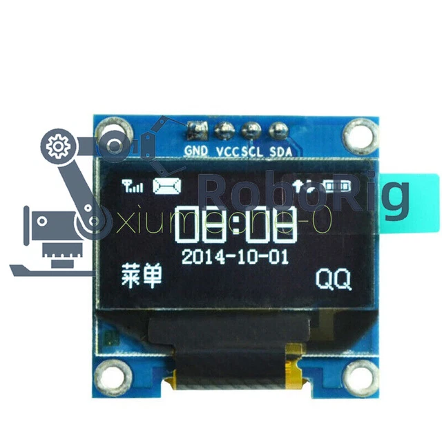 1PCS 0.96& I2C IIC Serial 128X64 White OLED LCD LED Display Module for ...