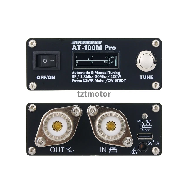 AT-100M PRO UNIVERSAL Antenna Tuner Automatic Manual Tuning for YAESU ...