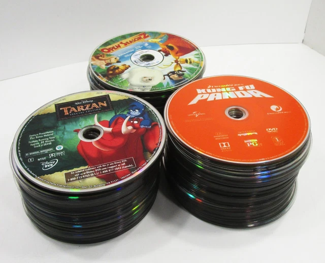 LOT OF 150 Children Mixed Movies & Series Kids Loose DVD's - Disc Only ...