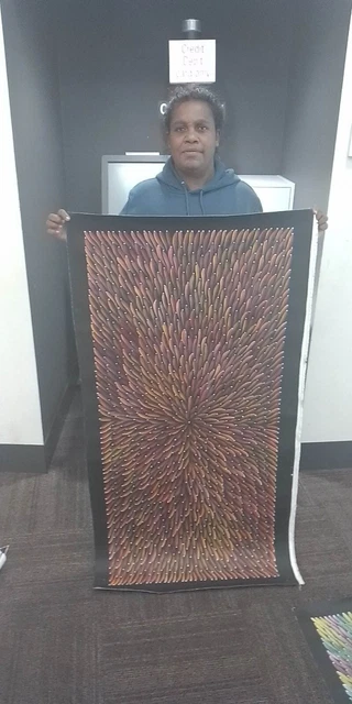 DALLVINA RODERICK ABORIGINAL Artist Painting BUSH MEDICINE BUSH SEEDS ...