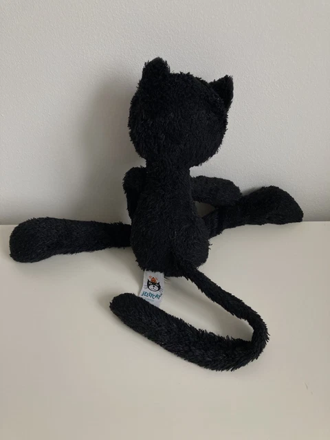 JELLYCAT CASPER CAT Black Kitten with Green Eyes Retired Soft Toy Plush ...