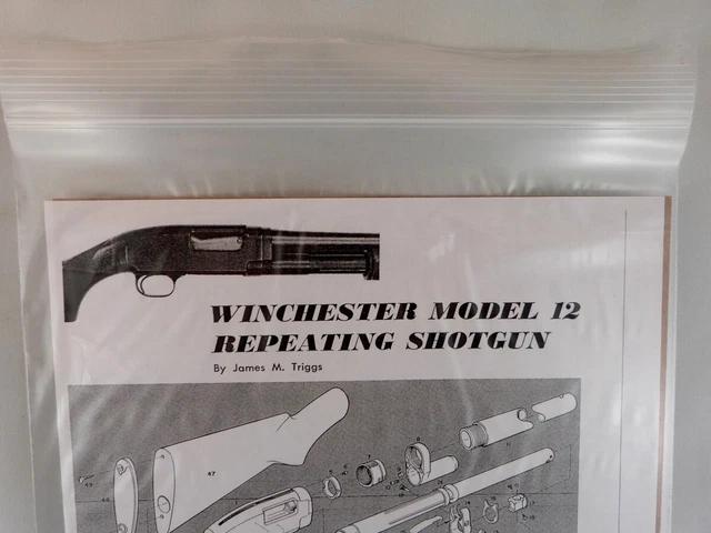 WINCHESTER MODEL 12 REPEATING SHOTGUN BREAK DOWN INSTRUCTION KIT c $6. ...
