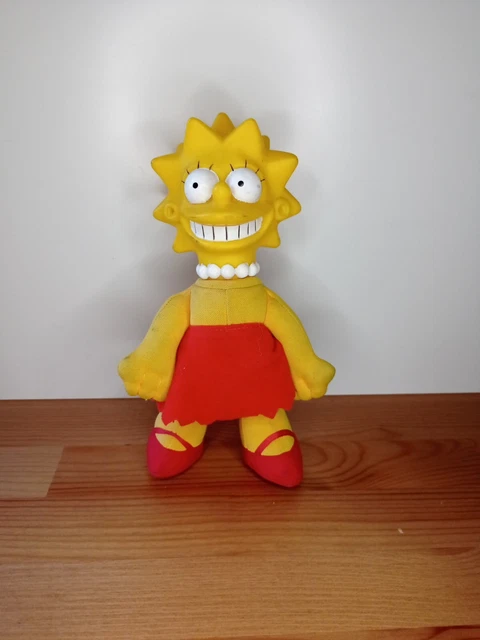 1990 THE SIMPSONS 8” Lisa Simpson Doll Figure Plastic Head Plush Body ...