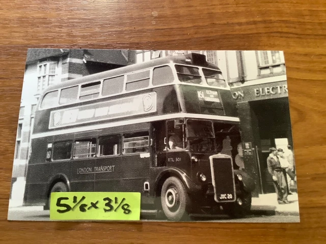 LONDON BUS PHOTO B/W RTL501 JXC20 Route 161 ELTHAM HIGH STREET RISING ...