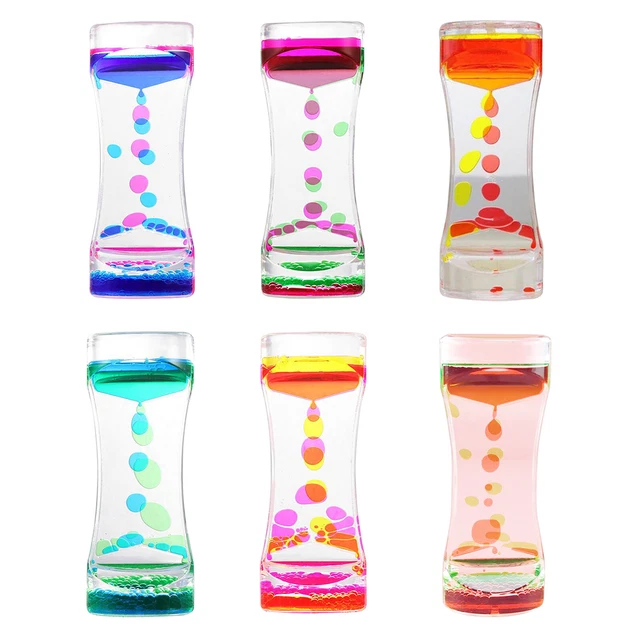 LIQUID MOTION BUBBLER - Hourglass Liquid Bubbler Timer Decor Autism ...