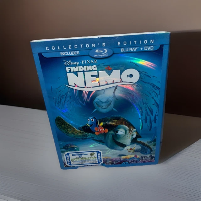 WALT DISNEY ANIMATED Cartoon Movie Finding Nemo (Blu-ray/DVD, 2012, 3 ...