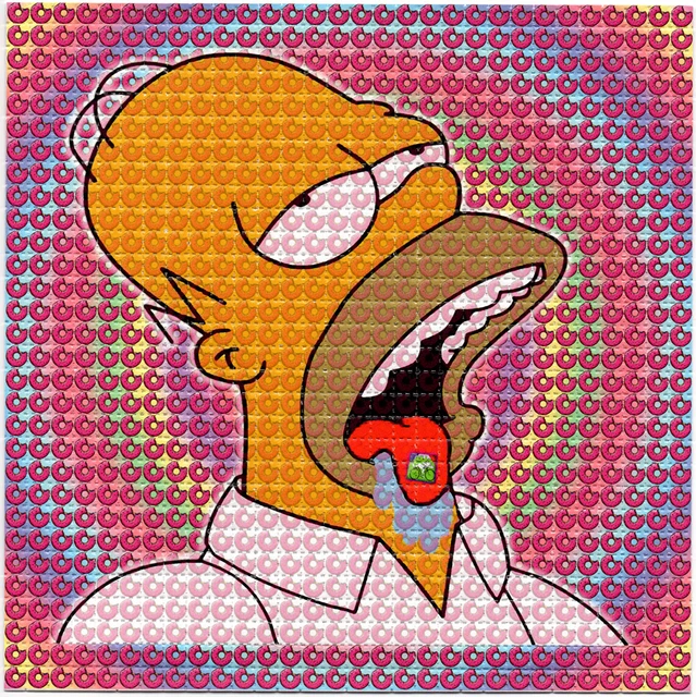 LIMITED HOMER SIMPSON Donut Trip BLOTTER ART perforated sheet ...