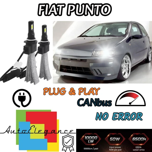 KIT FULL LED Fiat Punto MK2 Restyling Lampes À LED H7 6000K Blanc sans ...
