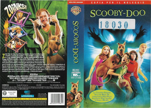 VHS SCOOBY-DOO (2002) Freddie Prinze Jr-Sarah Michelle Gelar -Warner-Ex ...