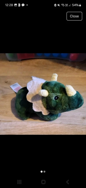 GREEN TRICERATOPS DINOSAUR Soft Toy Plush £1.44 - PicClick UK