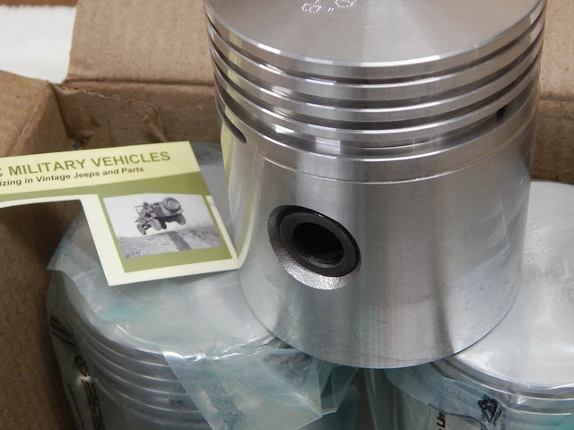 WILLYS CJ2A PISTON Set, Standard. L134 F134 MB M38A1 CJ3A CJ3B CJ5 Ford ...