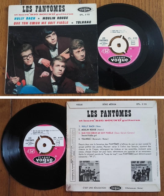 DISQUE EP45T 7& LES FANTÔMES et LEURS BIG SOUND GUITARS Hully Bach ...