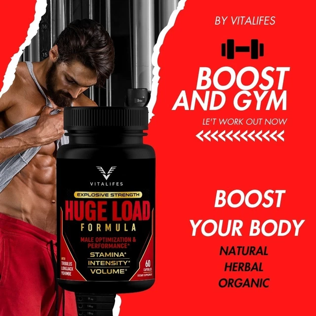 HUGE LOAD FORMULA Optimizes Strength, Boost Performance and Stamina 120 ...