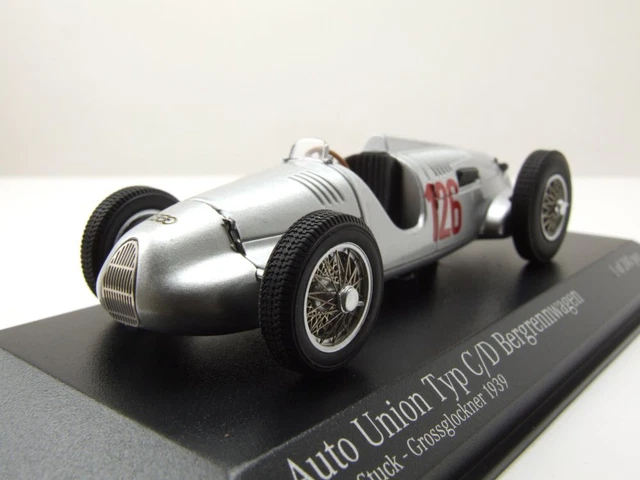 AUTO UNION TYP C/D #126 Bergrennwagen 1939 silber Modellauto 1:43 ...
