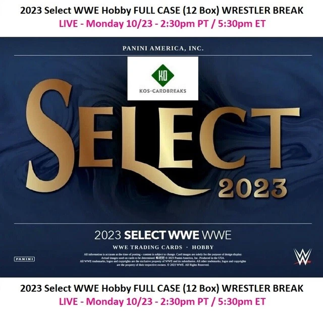 TOP DOLLA 2023 Select WWE Hobby 1 CASE 12 Box WRESTLER BREAK #3 EUR 3 ...