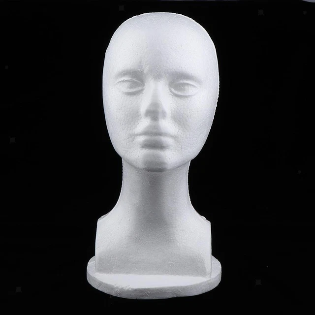 12INCH FEMALE STYROFOAM Mannequin Female Head Model Dummy Wigs Display ...