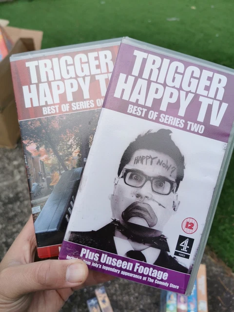 2 X TRIGGER HAPPY TV VHS TAPES BEST OF SERIES ONE & TWO *RARE & UNSEEN ...